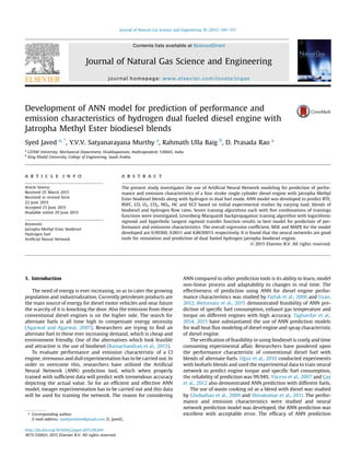 Ann model to predict engine efficiency | PDF