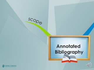 Annotated Bibliography Assignment | PPT