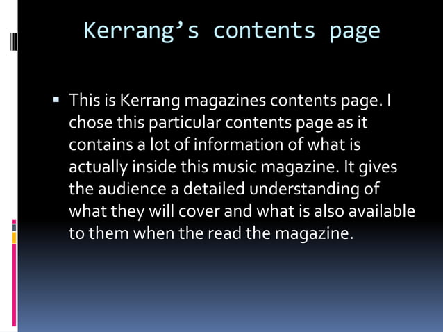 Annotate a contents page | PPT