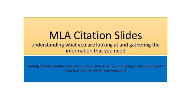 Annotated mla citation pages