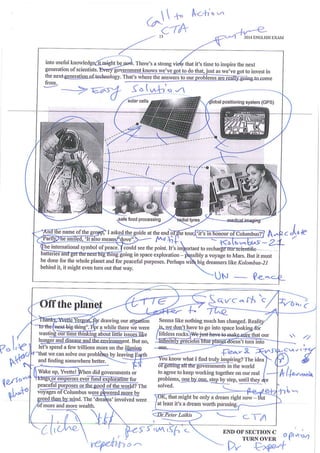 Worked Example: 2014 English Exam - Part C - Essay | PDF