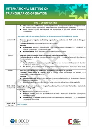 Agenda 2019 International Meeting on Triangular Co-operation | PDF ...