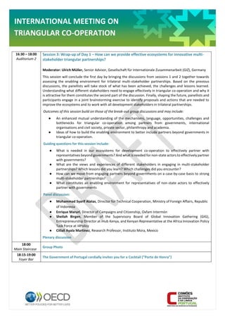 Agenda 2019 International Meeting on Triangular Co-operation | PDF | Business Expos ...