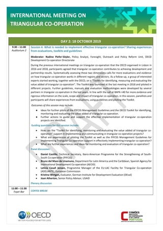 Agenda 2019 International Meeting on Triangular Co-operation | PDF ...