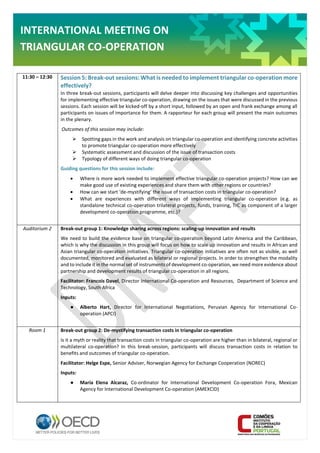 Agenda 2019 International Meeting on Triangular Co-operation | PDF ...