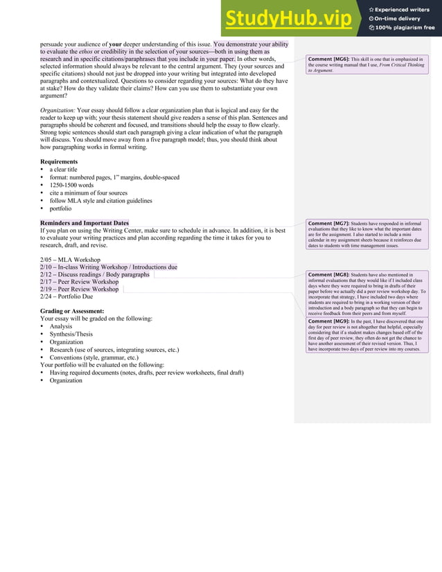 Annotated Assignment Sheet | PDF | Free Download