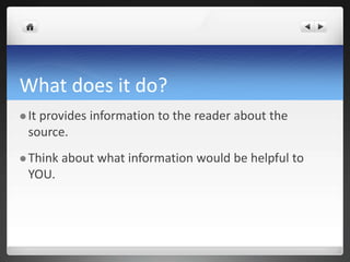 Annotated biblio | PPT