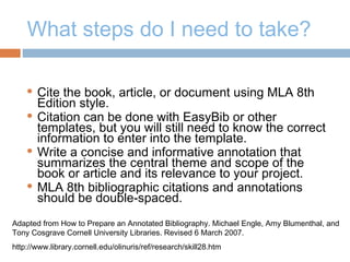 Annotated Bibliographies | PPT | Science