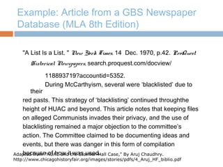 Annotated Bibliographies