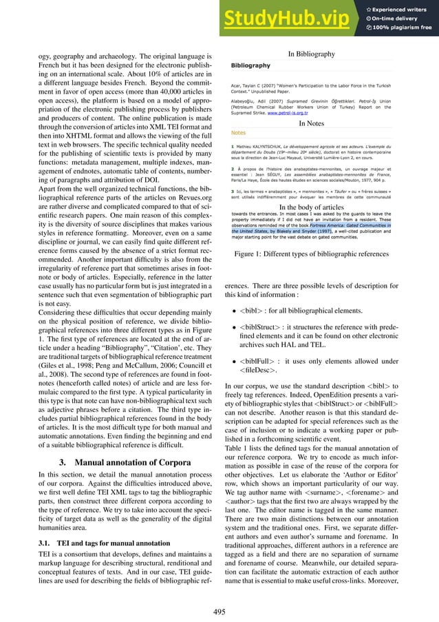 Annotated Bibliographical Reference Corpora In Digital Humanities | PDF