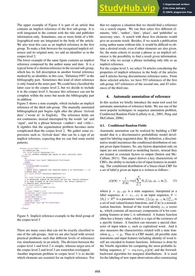 Annotated Bibliographical Reference Corpora In Digital Humanities | PDF