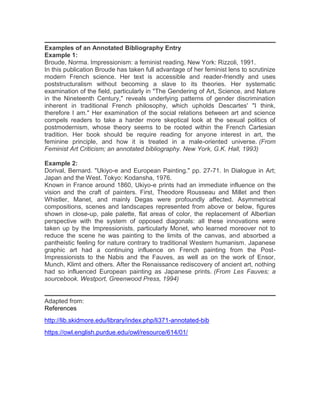 Annotated bibliographies | DOCX