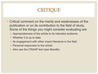 Annotated bibliographies | PPTX