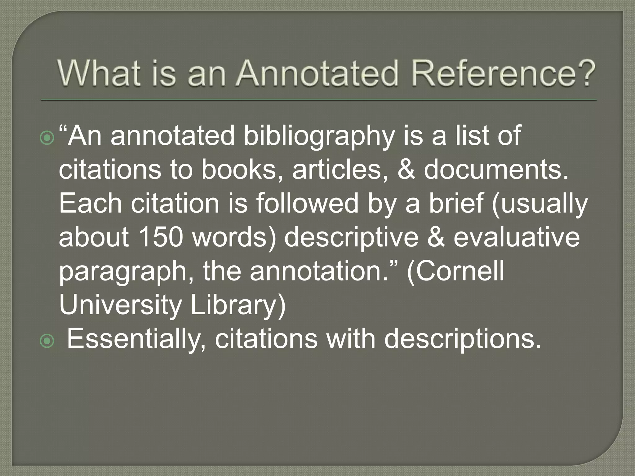 Annotated References Com 2200 | PPT