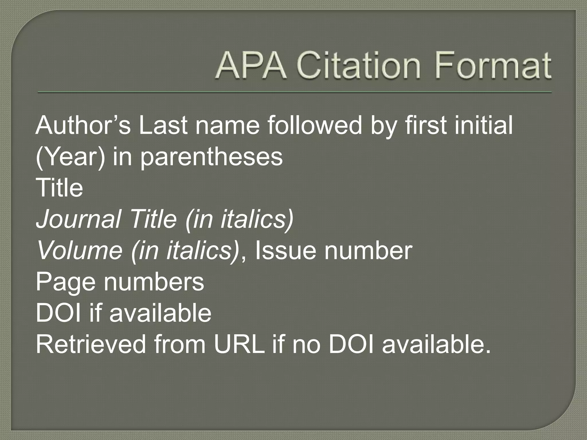 Annotated Bibliographies in APA | PPTX