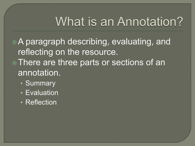 Annotated Bibliographies in APA | PPTX
