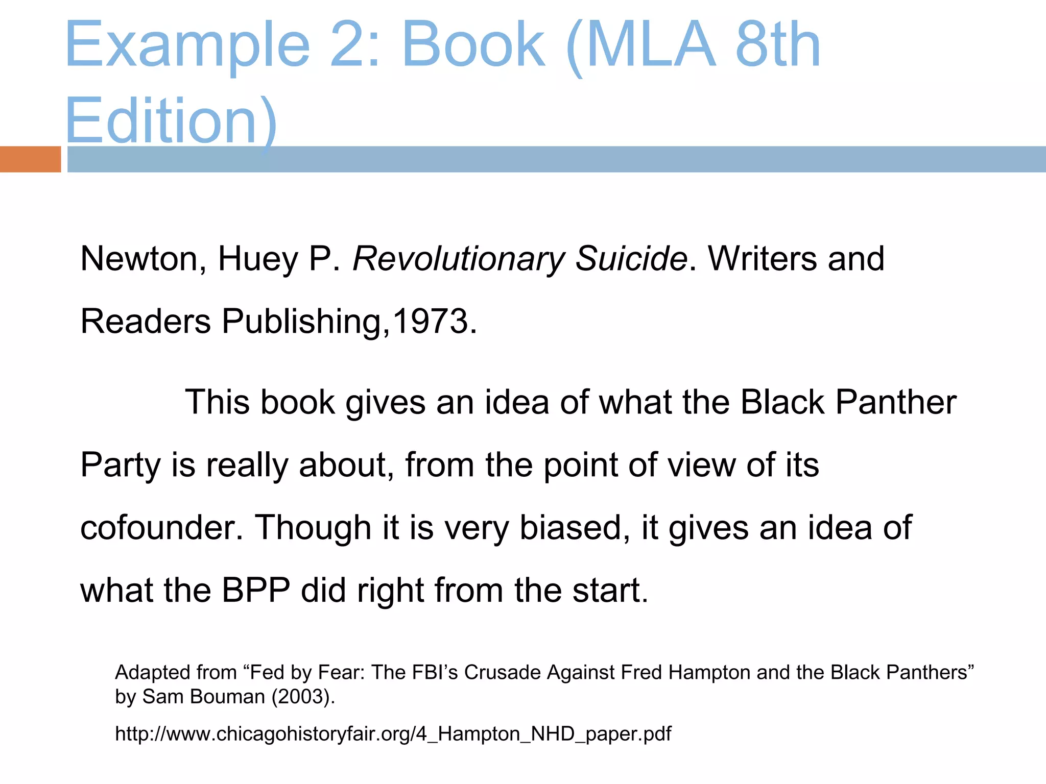 Annotated Bibliographies in MLA 8 | PPT