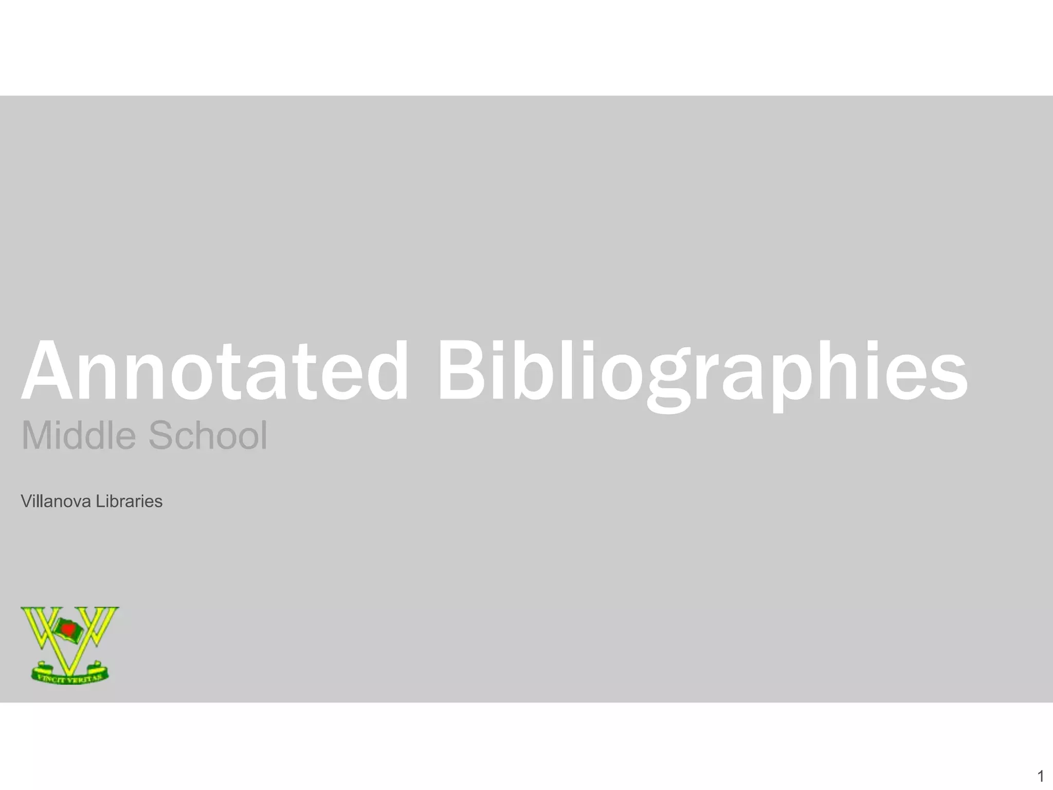 Annotated bibliographies middle_school_science | PPTX
