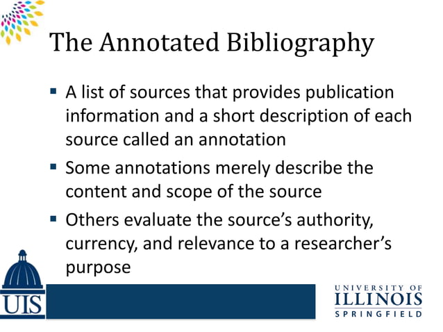 Annotated bibliography | PPTX