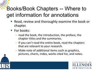 Annotated bibliography | PPTX