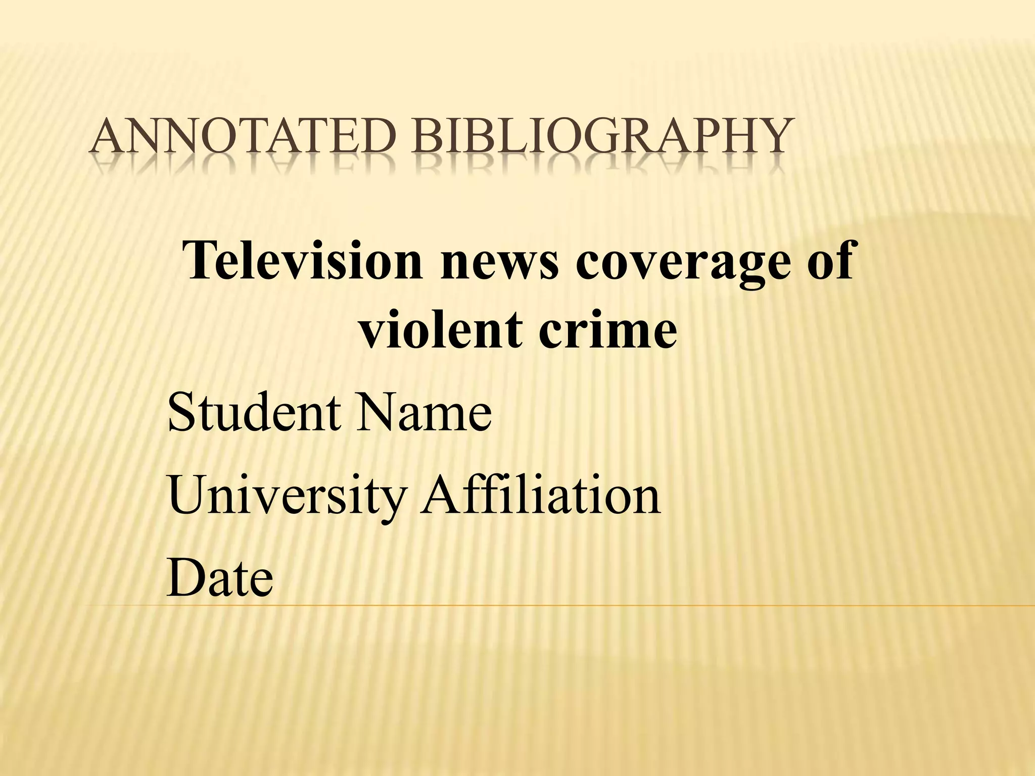 Annotated bibliography | PPT