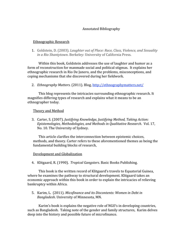 Annotated bibliography 2 | PDF