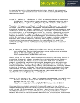 Annotated Bibliography. Information And Communications Technology ...