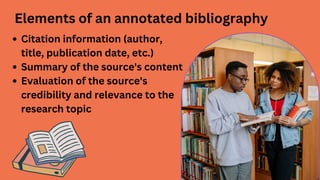 Annotated Bibliography A Comprehensive Guide to Citing Sources in the ...
