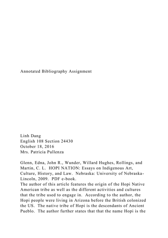 Annotated Bibliography Assignment.docx