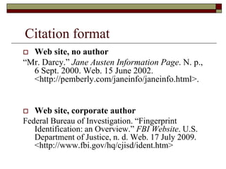 Annotated bibliography cf1100 | PPT