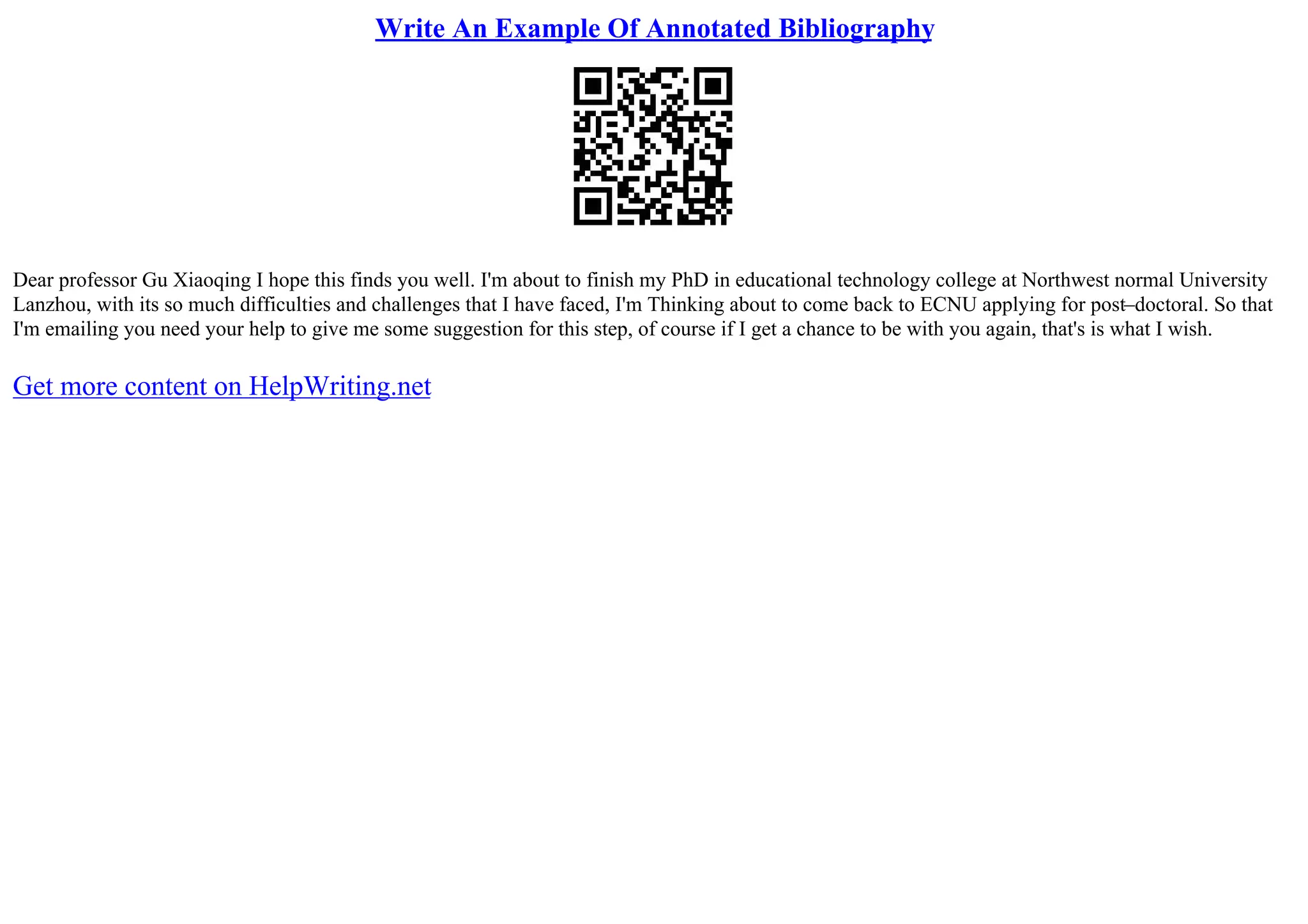 Annotated Bibliography Examples | PDF