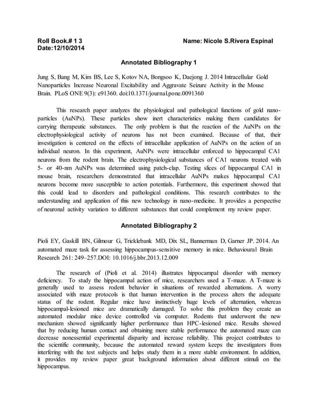 Annotated bibliography final 13 n.r.e | PDF