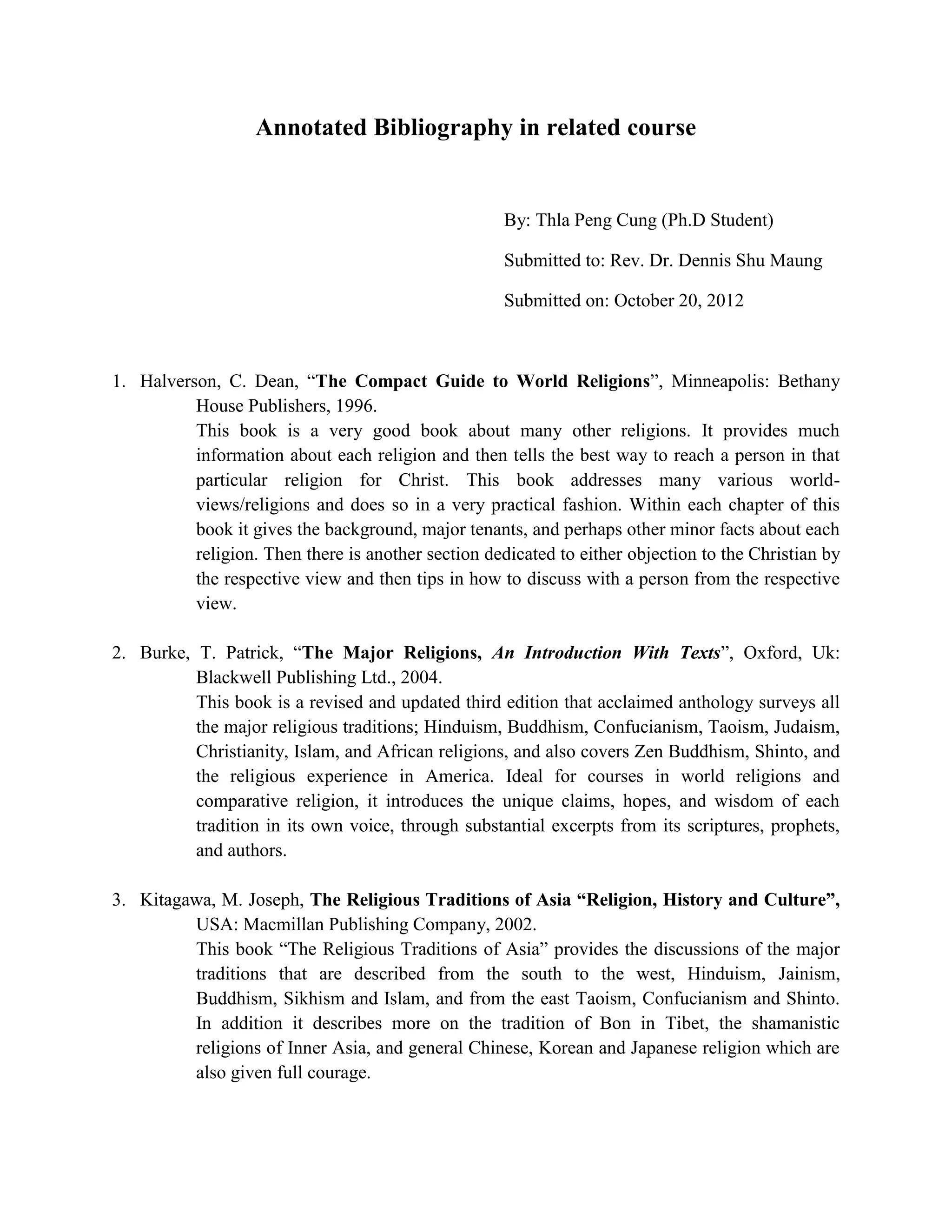 Annotated bibliography in related course | PDF Annotated bibliography in related course | PDF