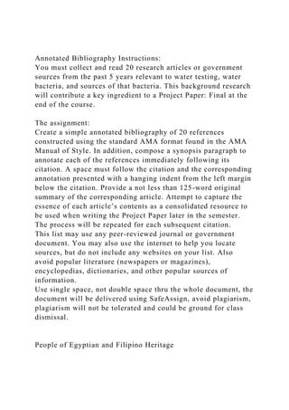 Annotated Bibliography InstructionsYou must collect and read 20.docx