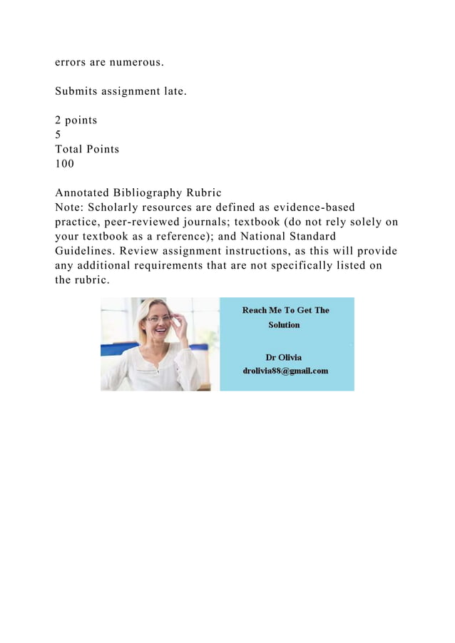 Annotated Bibliography Rubric – 100 PointsCriteriaExemplaryE.docx