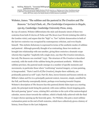 Annotated Bibliography The Creation | PDF