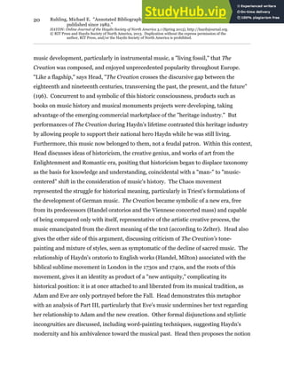 Annotated Bibliography The Creation | PDF