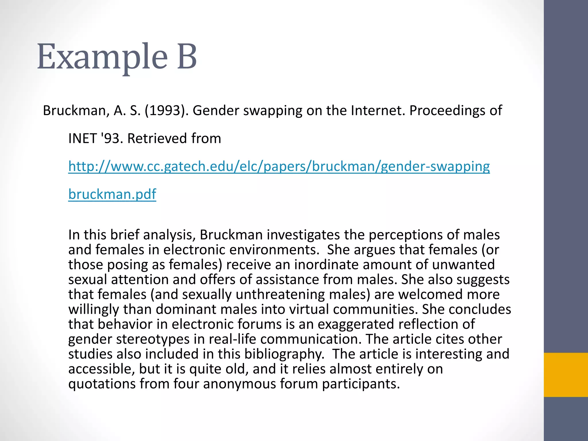 Annotated Bibliographies: Step by Step Guide | PPT