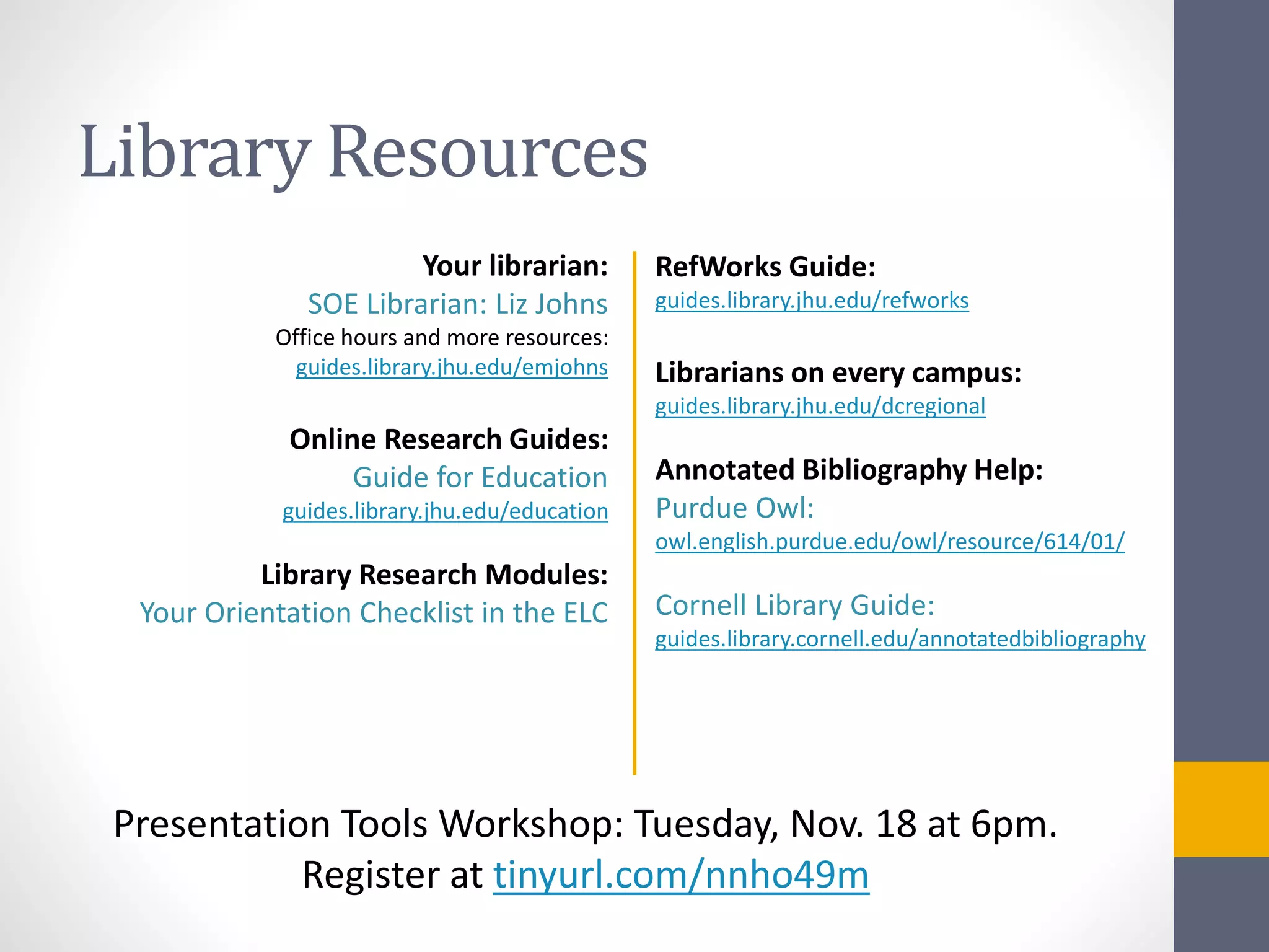 Annotated Bibliographies: Step by Step Guide | PPT