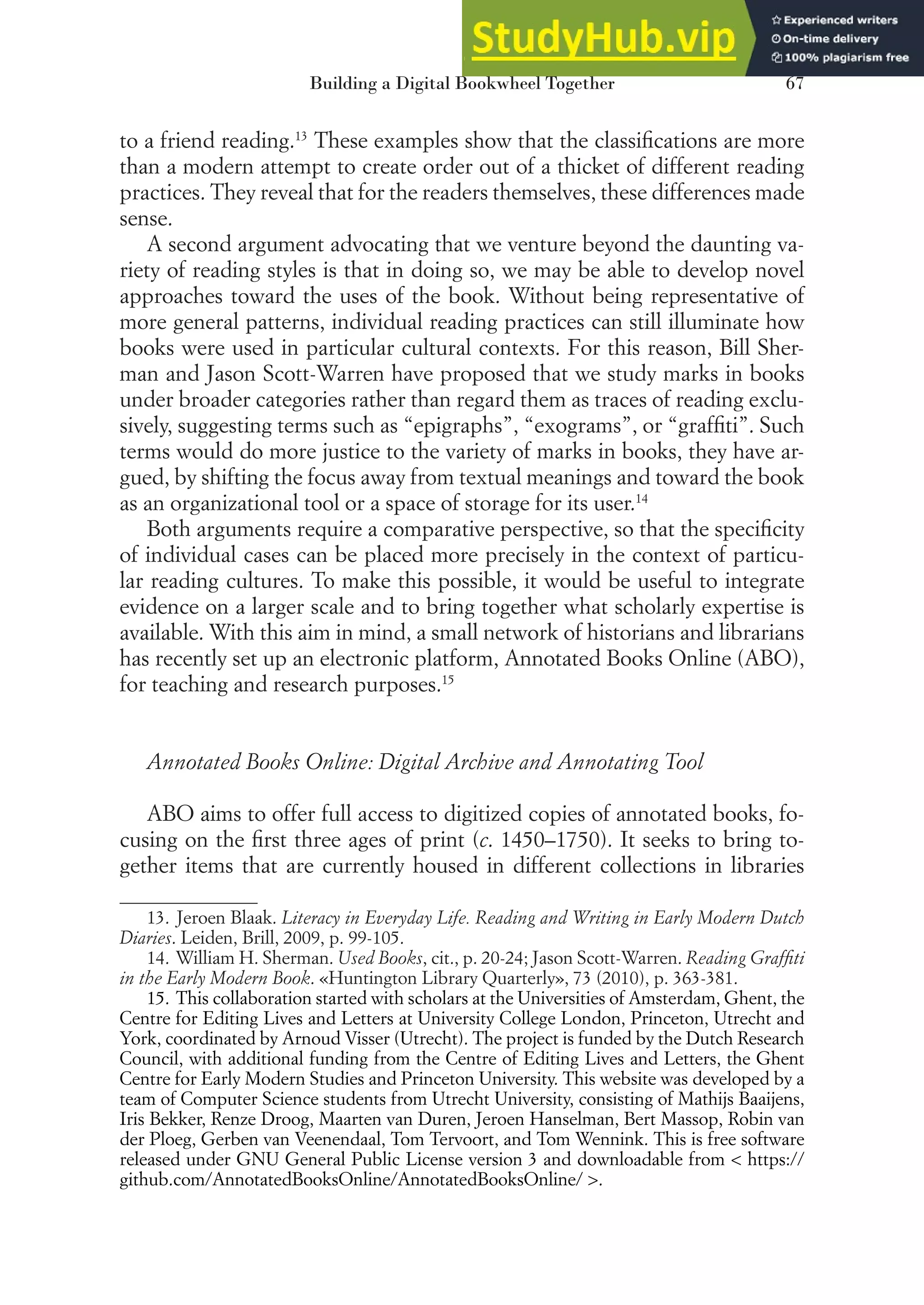 Annotated Books Online And The History Of Early Modern Reading ...