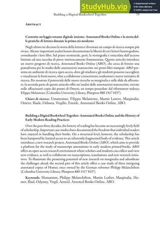 Annotated Books Online And The History Of Early Modern Reading Practices | PDF