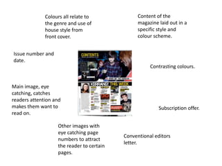 Annotated conventions of rock magazines | PPT