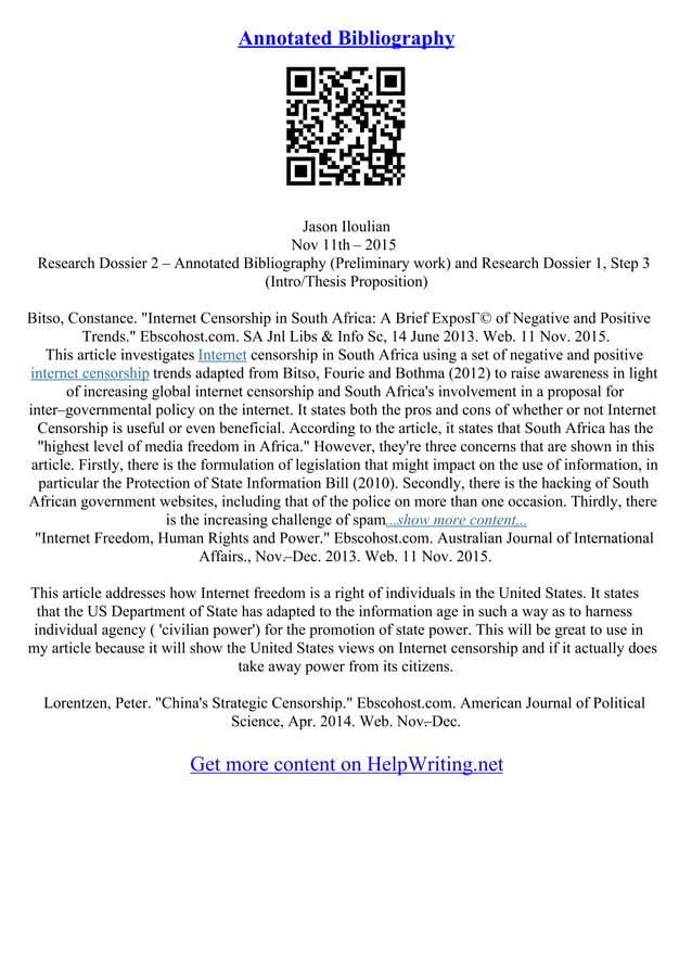 Annotated Essay | PDF