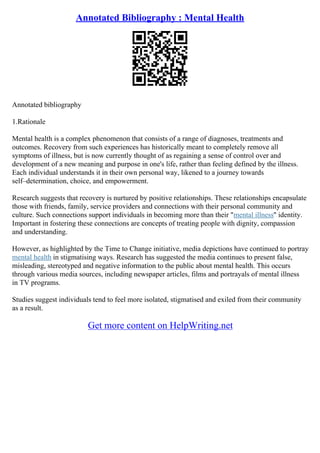 Annotated Essay Example | PDF