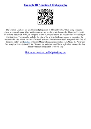 Annotated Essay Example | PDF