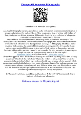 Annotated Essay Example | PDF