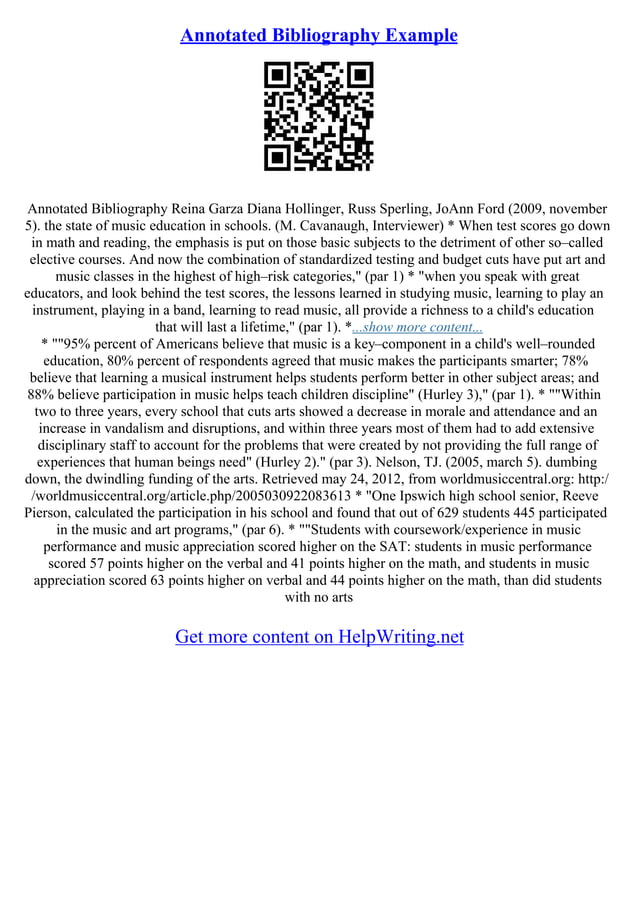 Annotated Essay Example | PDF