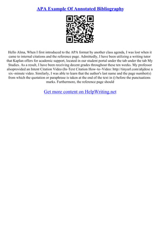 Annotated Essay Example | PDF