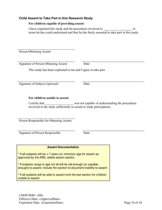 Annotated Research Consent Form | PPTX