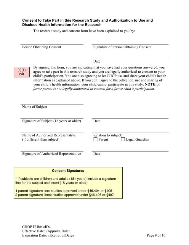 Annotated Research Consent Form | PDF